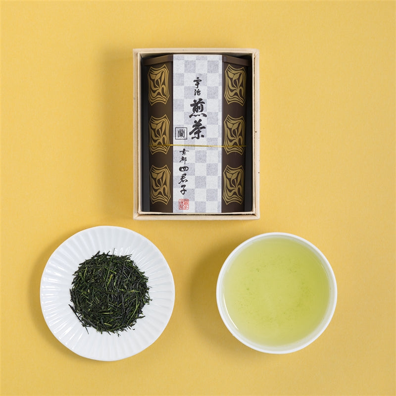 Japanese tea Shikunshi Sencha “Ran” – 100g Can – Fukujuen Global Online Shop