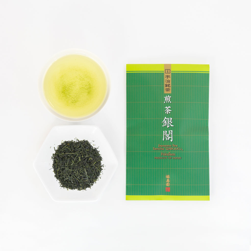 Japanese tea Sencha "GINKAKU" 45g – Fukujuen Global Online Shop