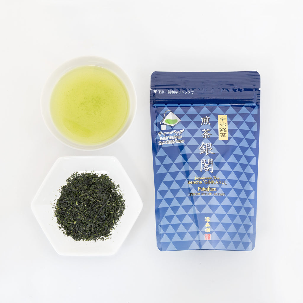 Japanese tea Sencha "GINKAKU" Tea Bags 10 Bags – Fukujuen Global Online Shop