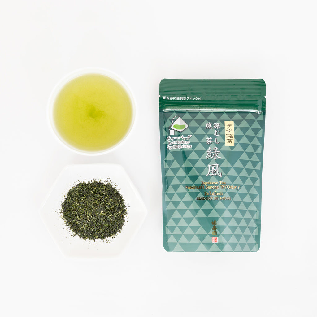 Japanese tea Fukamushi Sencha Ryokufu Tea Bags 10 bags – Fukujuen Global Online Shop