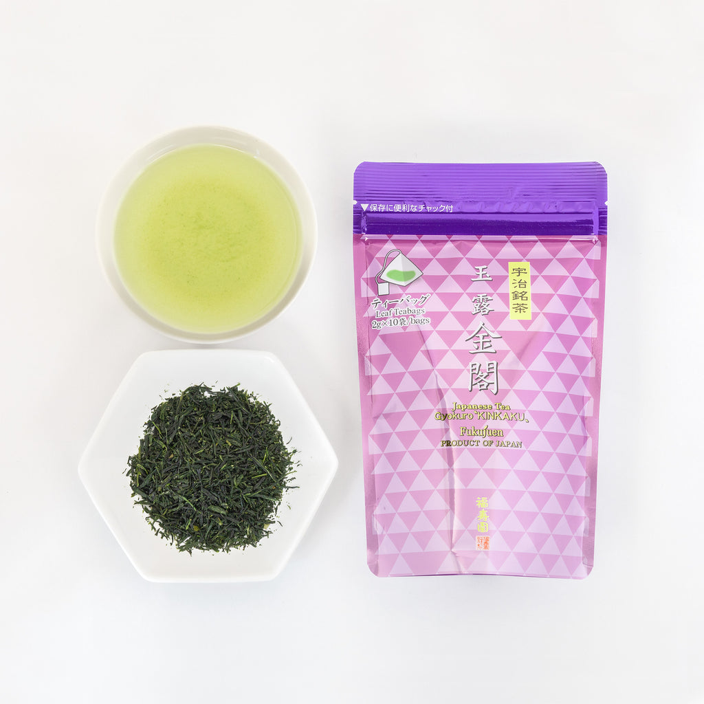 Japanese tea Gyokuro "KINKAKU" Tea Bags 10 Bags – Fukujuen Global ...